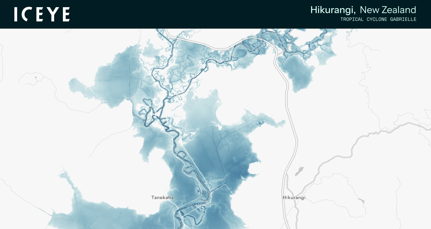 Effective flood response with ICEYE Flood Insights in New Zealand